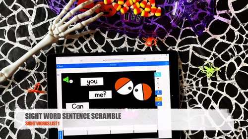 Halloween Sentence Building - Sight Words Sentence Scramble List 1 ...