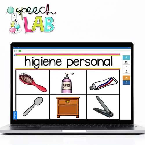 Distance Learning + Printables Category Sorting in Spanish by Speech LAB