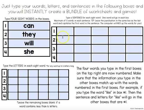 Editable Sight Word Games | Editable Spelling Word Activities | Auto ...