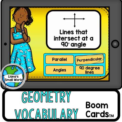 Geometry Vocabulary for Upper Elementary BOOM Deck tm Digital Task Cards