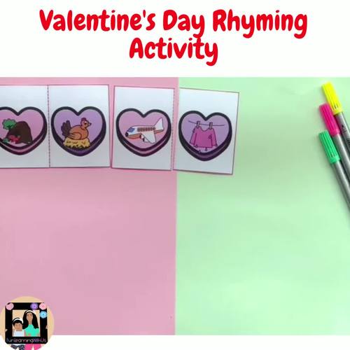 Valentine's Day Rhyming Activity | Valentine's Day Kindergarten Center ...