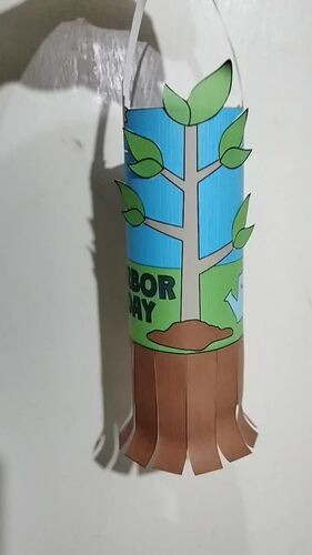Arbor Day Windsock Craft Tree Craft Coloring Activities Decoration