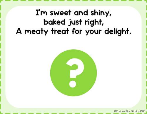 Thanksgiving Riddle Bingo Game | Rhyming & Speech Therapy | Digital Display