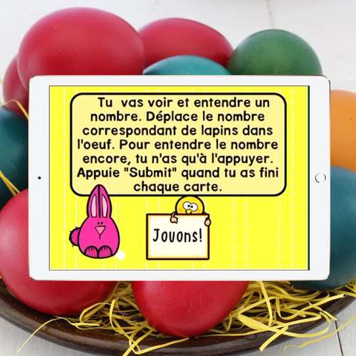 Compte jusqu'à 10 | Les lapins et les oeufs | Cartes Boom avec audio
