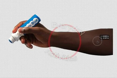 Stock Photo Person Of Color Teenager Holding Blue Bingo Dauber Right Hand