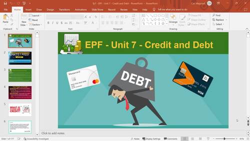 Economics and Personal Finance (EPF) - Unit 7 - Credit and Debt ...