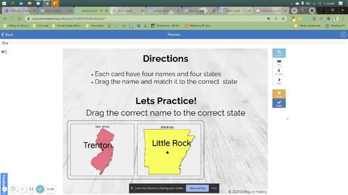 50 US State Capital Multiple Choice Activity Boom Cards Digital Task Cards