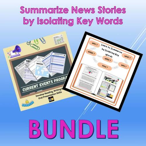 Summarize news articles by isolating key words, writing, PPT lessons ...