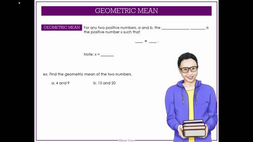 Geometry PowerPoint | Similarity in Right Triangles DISTANCE LEARNING