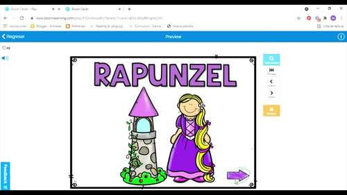 Cuento RAPUNZEL Boom Cards | Lectura | Reading Comprehension in Spanish