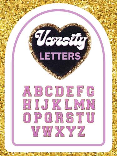 Varsity Glitter Letters by Retro Roots Education | TPT