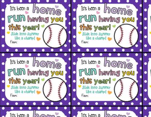 Baseball (Fidget Toy/Stress Ball) End of Year Gift Tag- It's been a ...