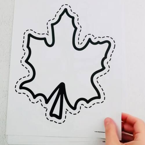 Fall Leaf Cut Outs for Crafts & Bulletin Boards | 5 Leaf Designs, 4 Sizes