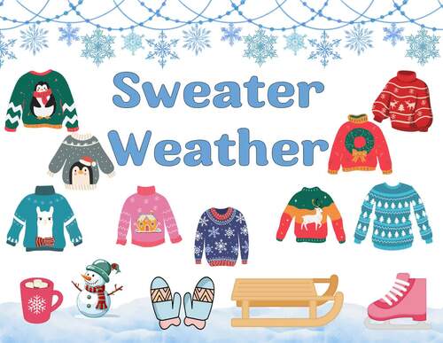 Sweater Weather Bulletin Board by Cindy's Treasures | TPT