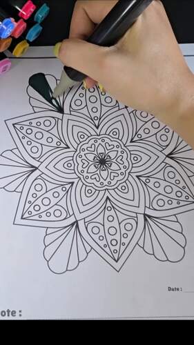 Ready-to-Use Mandala Mindfulness Coloring Pages V.1 Spring Printables ...