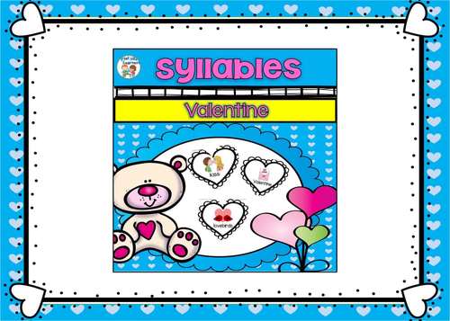 Valentine's Day Syllable Activities | February Centers and Syllable ...