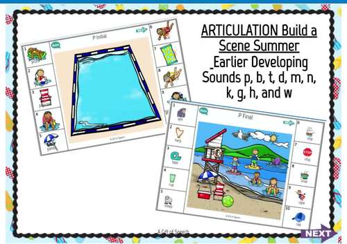 Summer Articulation NO PREP Early Developing Sounds Boom Cards™ | TPT