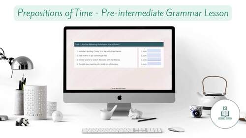 Prepositions of Time: In, On, At - A2 ESL Grammar Lesson, Worksheets ...