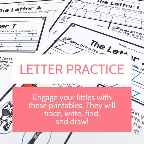 Alphabet Tracing Worksheets | Handwriting Practice A-Z (Write, Circle ...