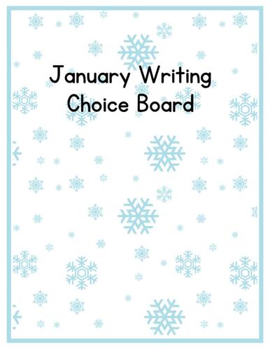 January Writing Choice Board by LiveLaughLove4thgrade | TPT