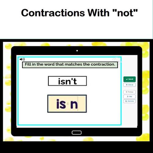 Contractions With Not Boom Cards™ Digital Resource by Limes and Lemons