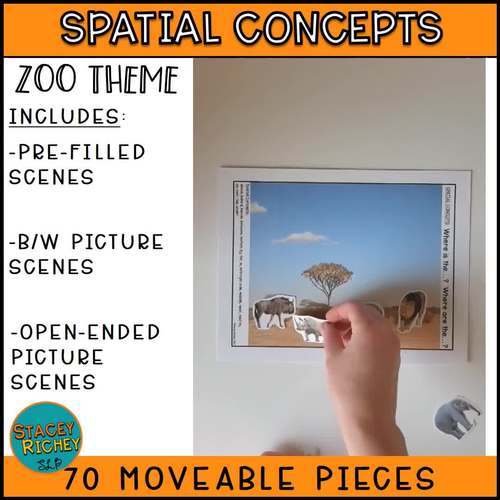 Zoo Speech Therapy Prepositions and Spatial Concepts with REAL Photos