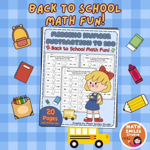 Missing Number Subtraction to 100 | Back to School Math Fun | 1st & 2nd ...