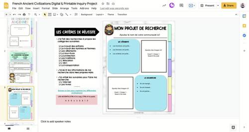 French Ancient Civilizations Inquiry Project | Distance Learning