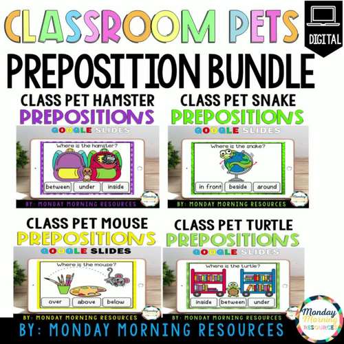 Preposition Google Slides Bundle - Classroom Pets - Kindergarten ...