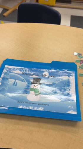 Snowman Rhyme File Folder Game (Center Time Game) by June & Jan | TPT