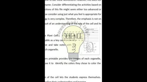 Plants Unit: Plant Cell Anatomy No-Prep Printables Handouts ...