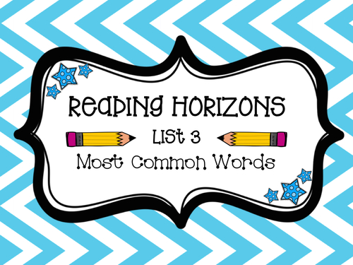 Reading Horizons: Most Common Words - List 3 Interactive SlideShow ...