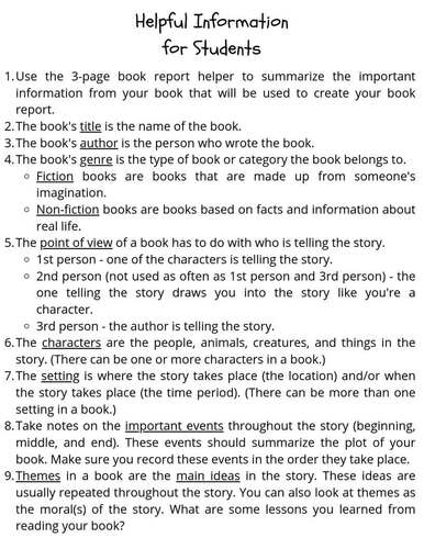 Book Report Template (Spring Theme) in coloring pages by Degrees of ...