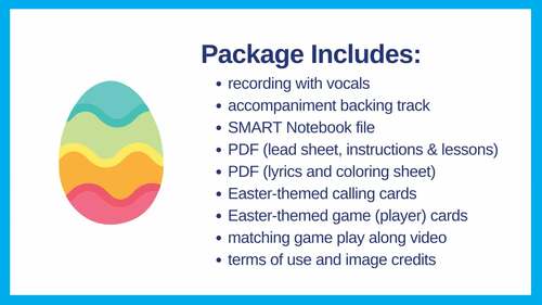 Easter Game Song Package - Easter Matching Game with Printables | TPT