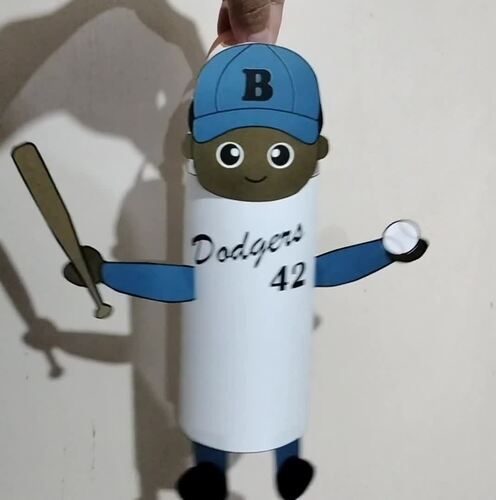 Jackie Robinson Windsock Craft Coloring Activities Black History Month ...