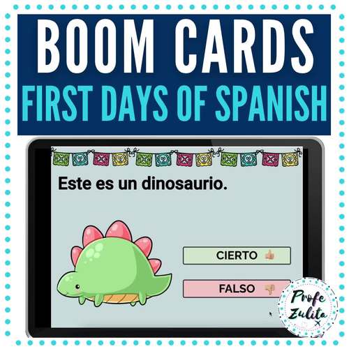 Boom Cards | First Days of Spanish with Cognates by Profe Zulita