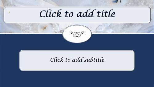 Pale Gray Marble Navy Elegant! PRETTY! PowerPoint Template Professional ...
