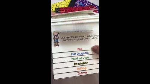 Literary Elements Posters & Story Elements Flip Book BUNDLE - Distance ...