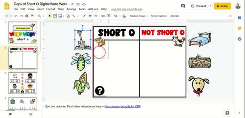 Short O CVC Digital Word Work by Sparkling in Second Grade | TPT