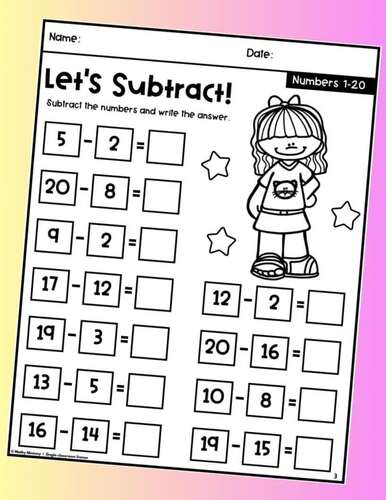 Subtraction Worksheets Within 20 | Fun & Effective Math Practice for K ...