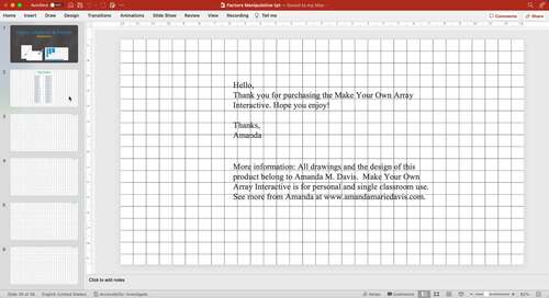 Make Arrays Interactive Manipulative + - x ÷ by AmandaDavisAcademy