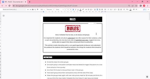 RULES Back to School BTS SEL Middle and High School by Joyful Plans SDG ...