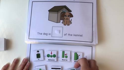 Prepositions Adapted Interactive Book (Dog Theme) for Special Education