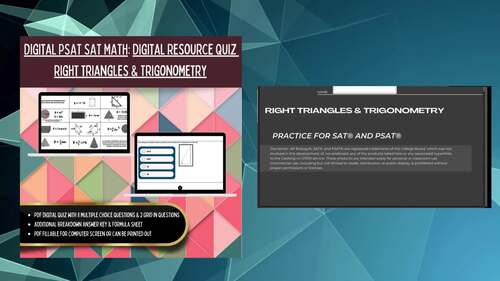 Digital SAT Prep MATH (DSAT) Worksheet Geometry Triangles & Trigonometry