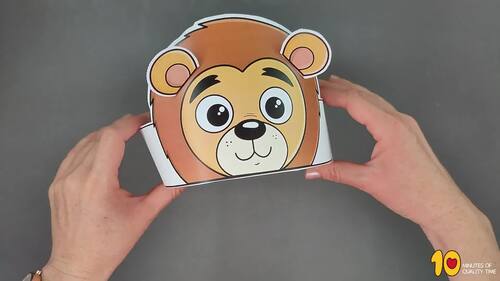 Lion Paper Crown by 10 Minutes of Quality Time | TPT