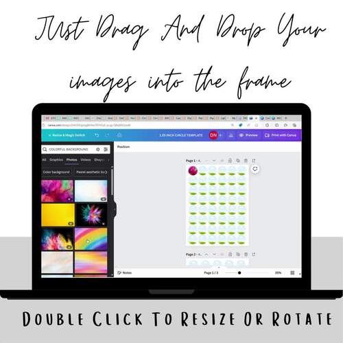 Blank 1.50 Inch Circle Templates in PDF PNG SVG PSD EPS JPG And Canva ...