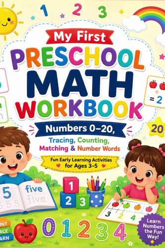 Preschool Math Workbook: Numbers 0-20 Tracing & Counting by MARIAM OUBAOUZ