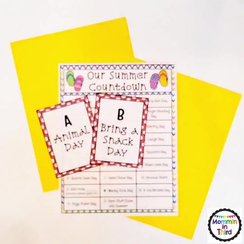 End of the Year Countdown A-Z | 26 Daily Activity Cards | Summer Break
