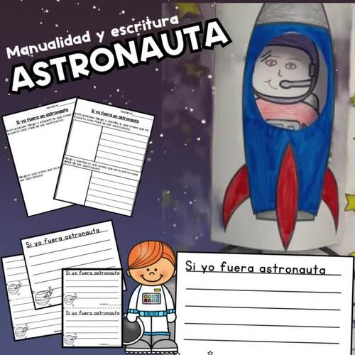 SPANISH Astronaut Craft & Writing- CKLA Caminos Knowledge 6: Astronomy