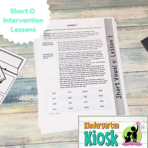 Short Vowel Oo Intervention For Struggling Readers by Kindergarten Kiosk